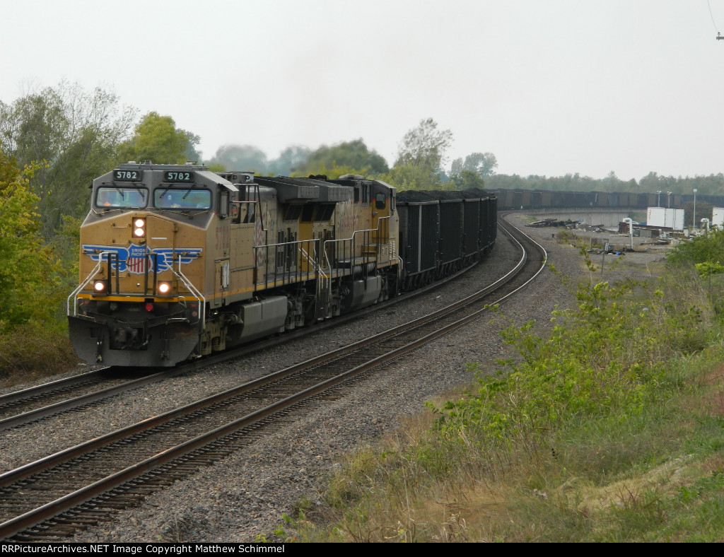 Loaded Coal Train Winding Through The Curves